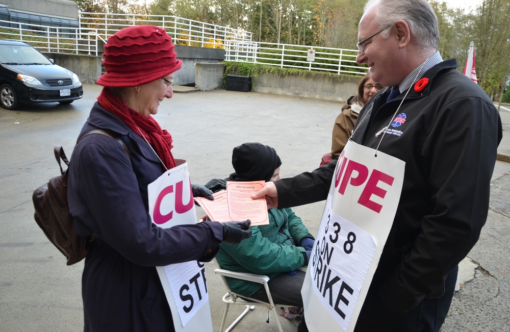 SFU 24 hour strike - Paul Moist visit Nov 7 2012